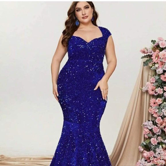 Dresses | Royal Blue Beaded Formal | Poshmark